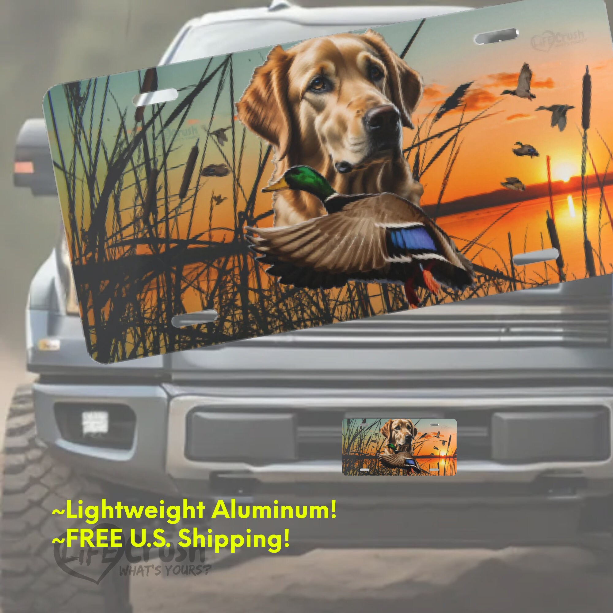 Golden Retriever License Plate Duck Hunting License Plate - Etsy