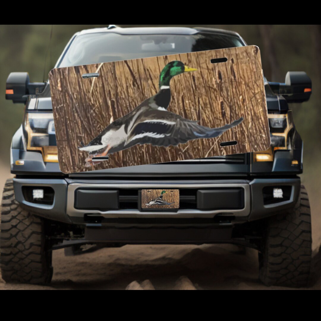 Flying Mallard License Plate, Duck Hunting License Plate, Duck Hunter ...