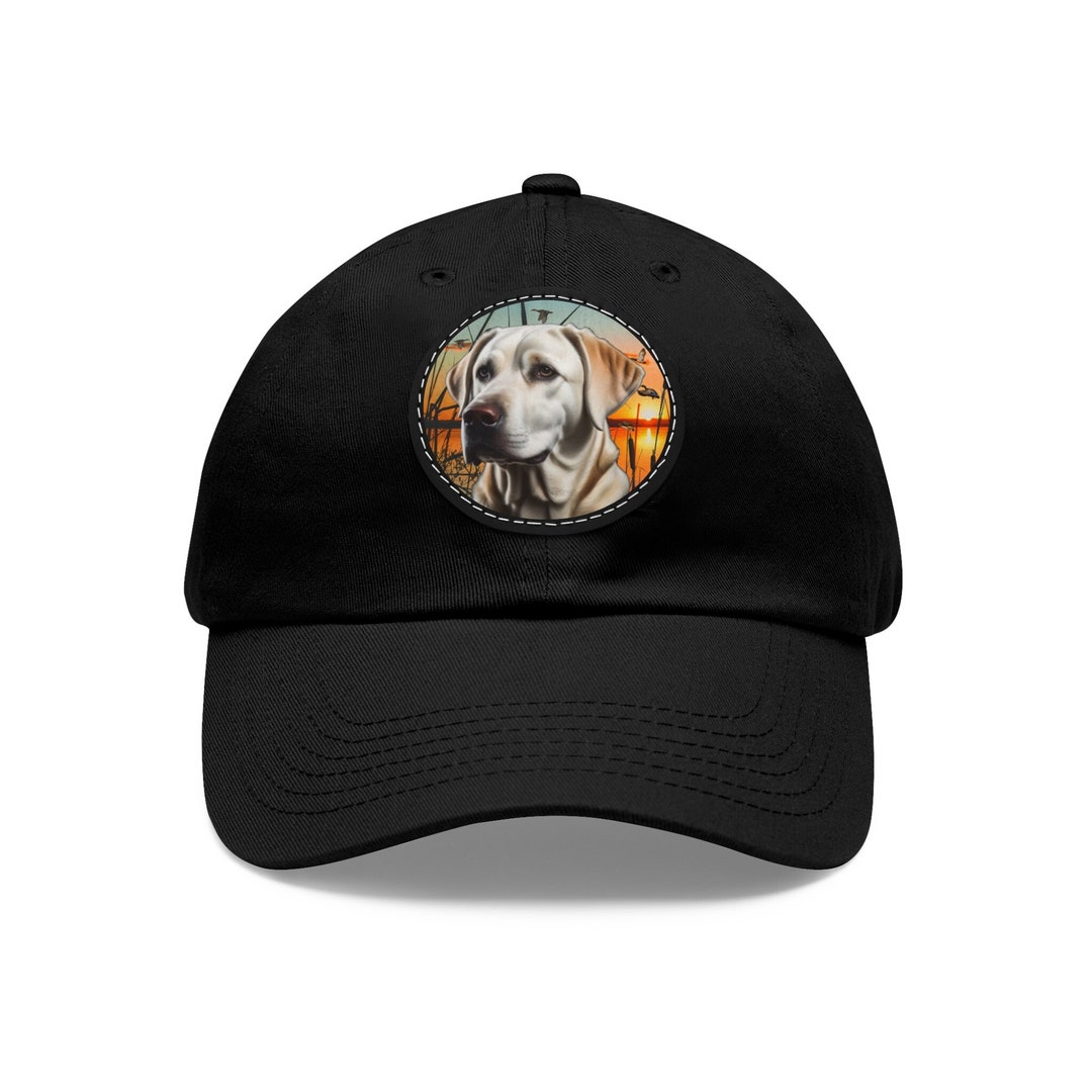 White Labrador Retriever Gifts, Duck Hunting Leather Patch Hat, Flying ...
