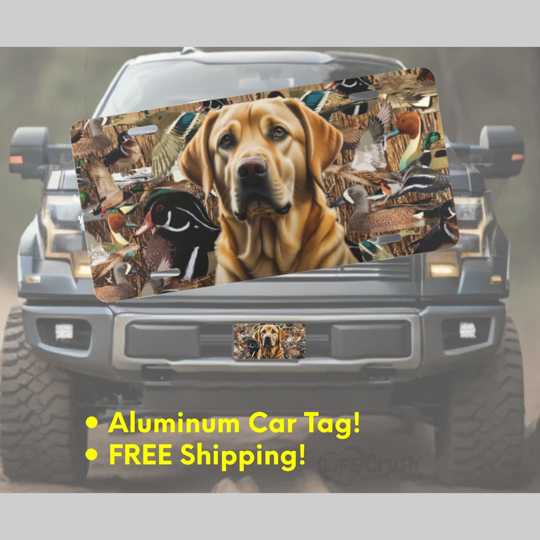 Yellow Labrador Retriever License Plate, Duck Hunting License Plate ...