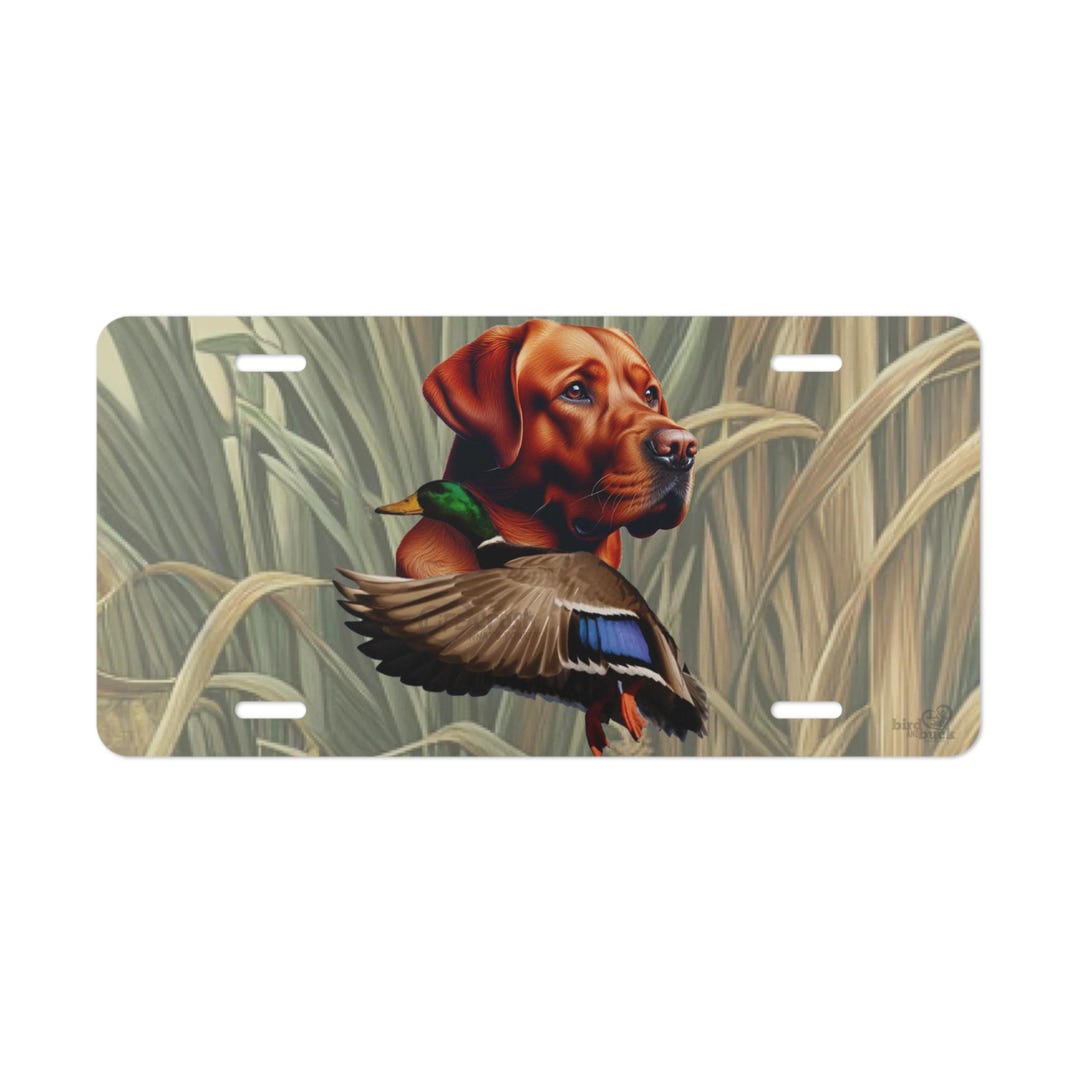Fox Red Labrador License Plate, Flying Mallard License Plate, Duck ...