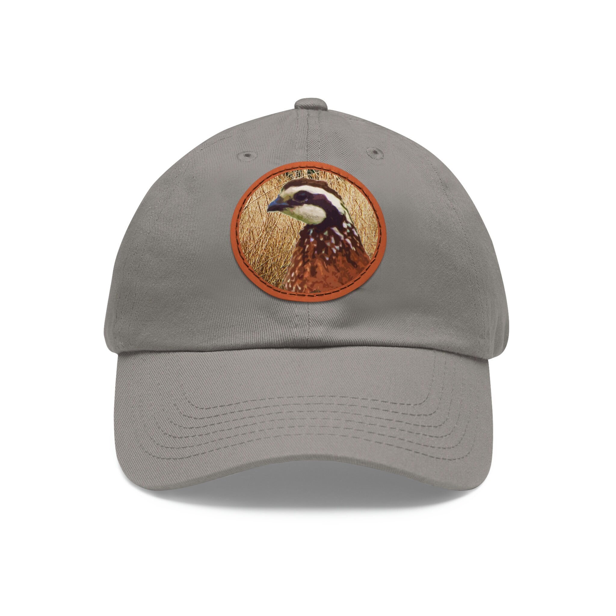 Bobwhite Quail Hunting Cap, Quail Hunting Hat, Leather Patch Dad Hat ...