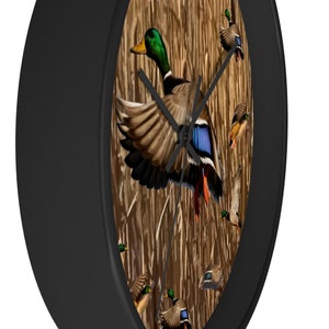Duck Hunting Gifts for Men, Duck Hunting Wall Clock, Flying Mallard ...