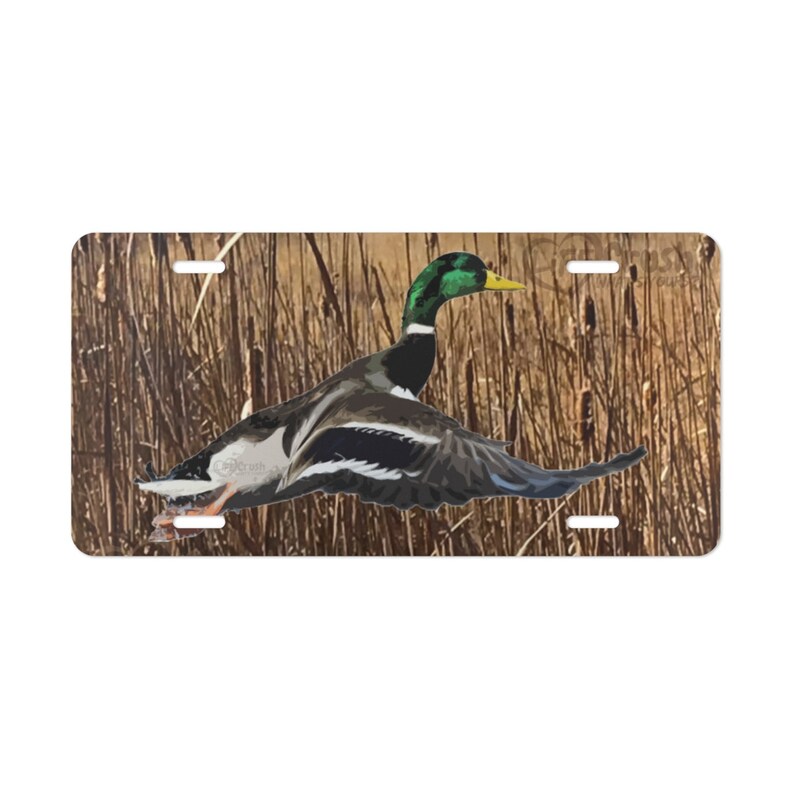 Flying Mallard License Plate, Duck Hunting License Plate, Duck Hunter ...