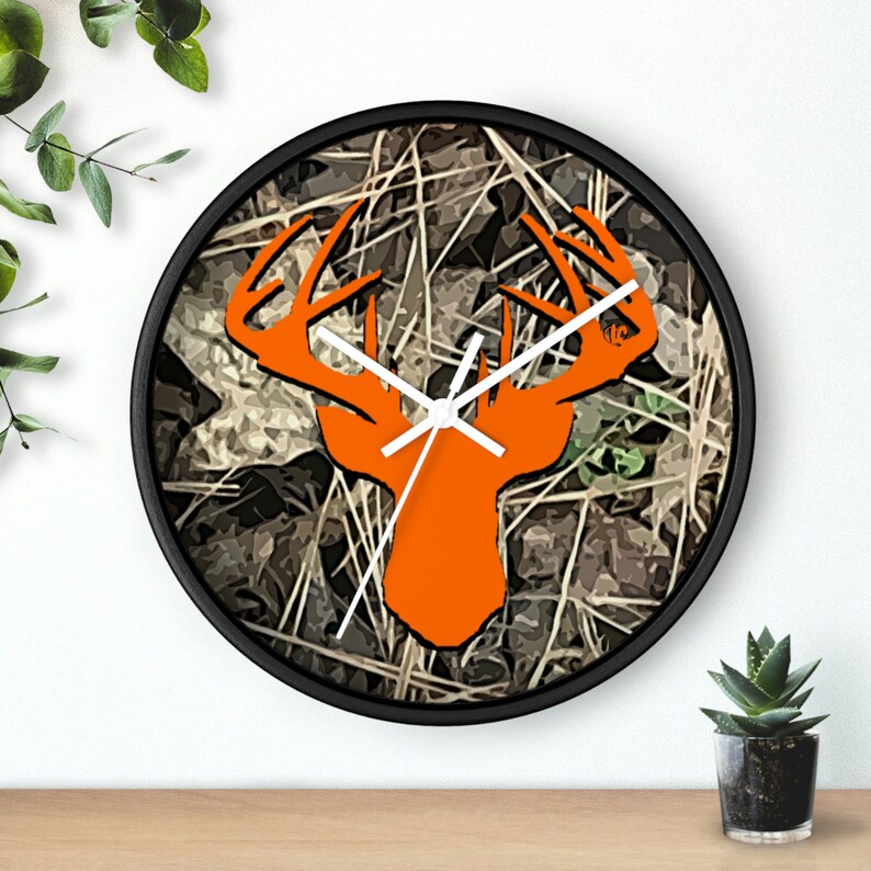 Whitetail Wall Clock, Deer Hunting Wall Clock, Deer Hunting Décor, Deer ...