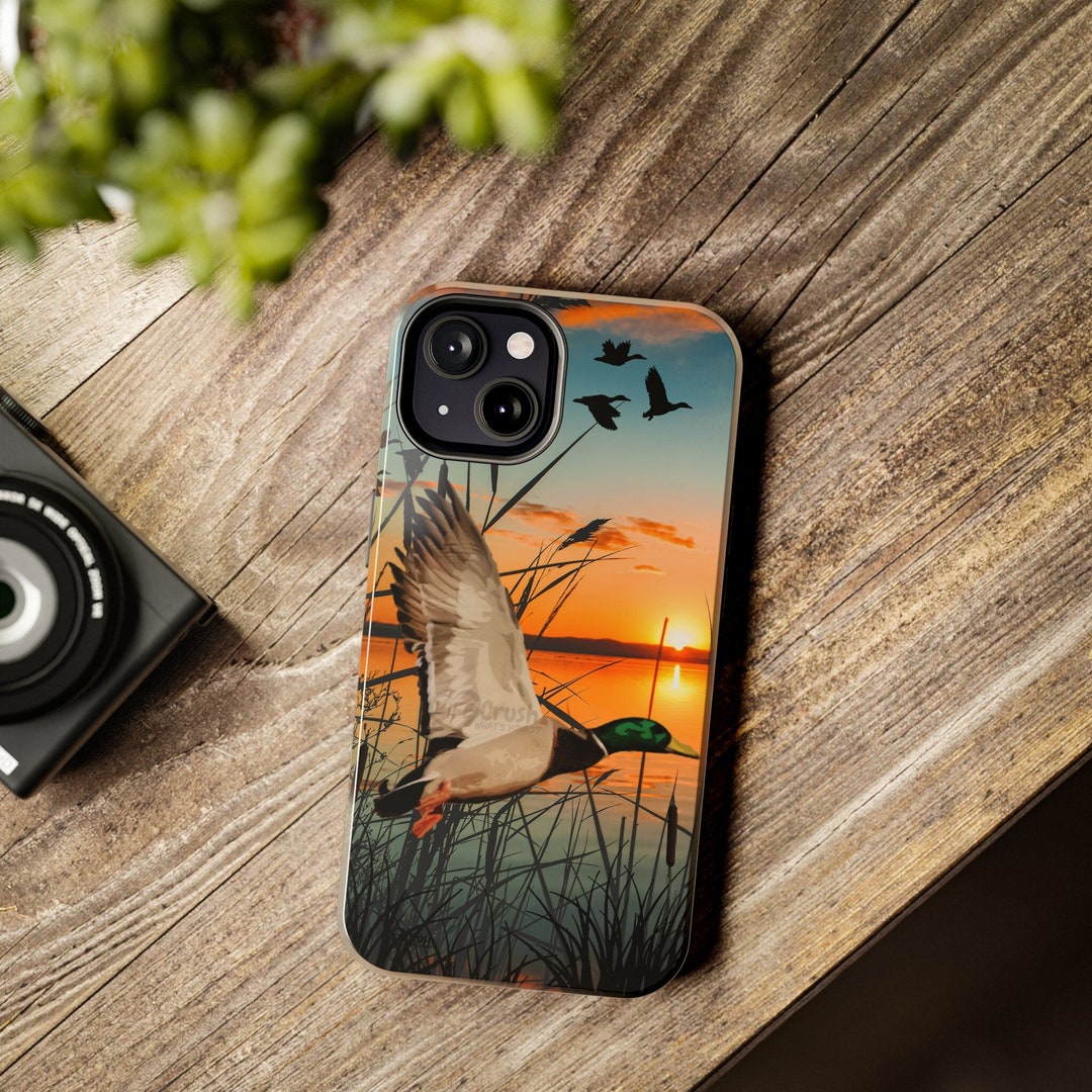 Duck Hunting Gifts for Men, Flying Mallard iPhone Tough Case, Duck ...