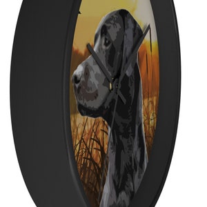 Amazing Black Labrador Wall Clock, Labrador Retriever Clock, Duck ...