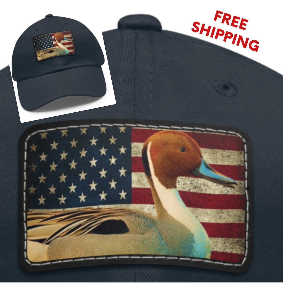 Patriotic Duck Hunting Hat for Men, Pintail Hat, Patriotic Waterfowl ...