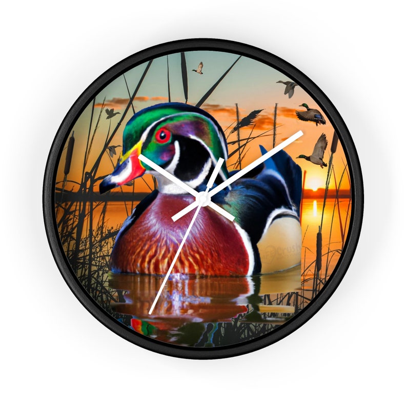 Duck Hunting Gifts for Men, Wood Duck Wall Clock, Duck Hunting Décor ...