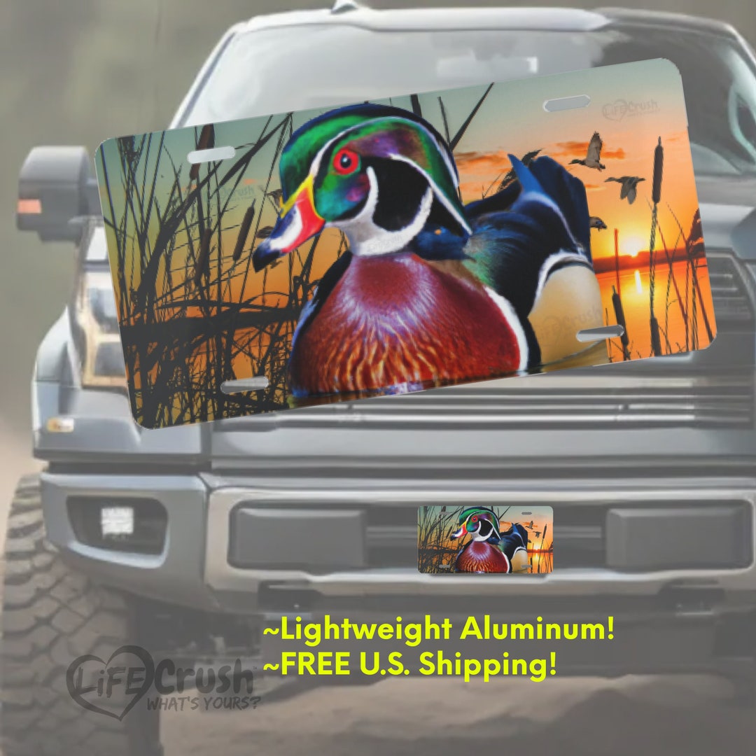 Wood Duck Car Tag, Duck Hunting License Plate, Duck Hunter Car Tag ...