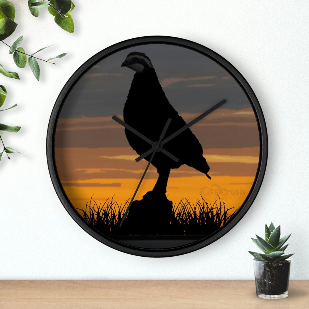 Bobwhite Quail Wall Clock, Quail Hunting Gifts Dad, Quail Hunter Gifts ...