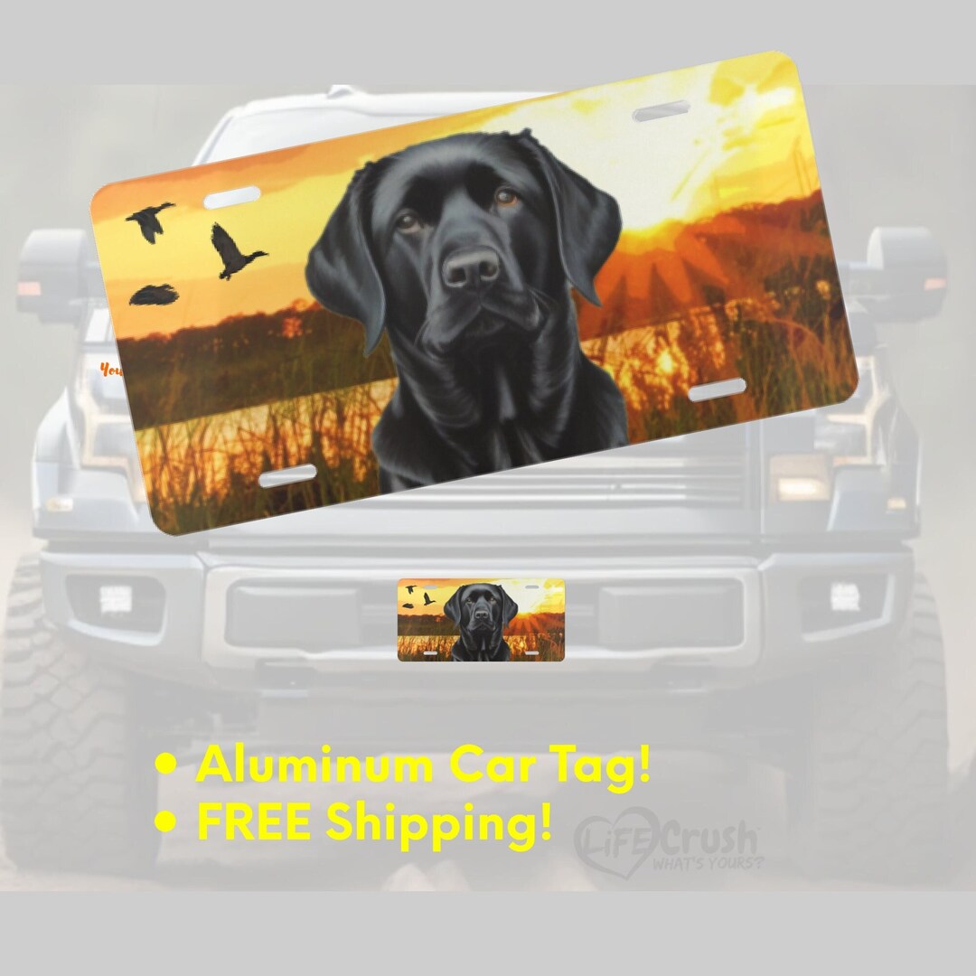Black Labrador License Plate, Duck Hunting License Plate, Duck Hunter ...