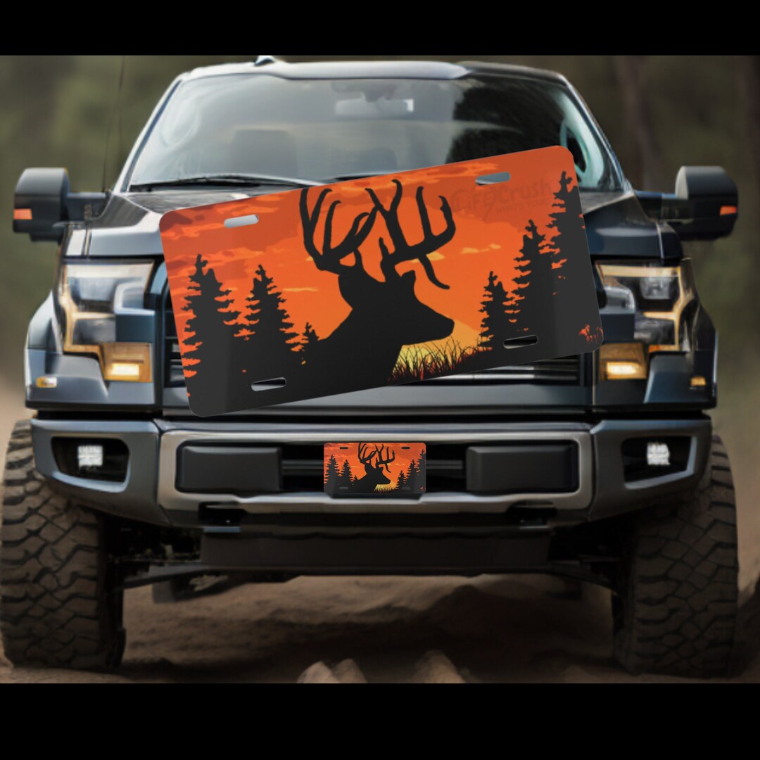 Whitetail Deer License Tag, Trophy Buck Car Tag, Deer Hunting Gifts Men ...