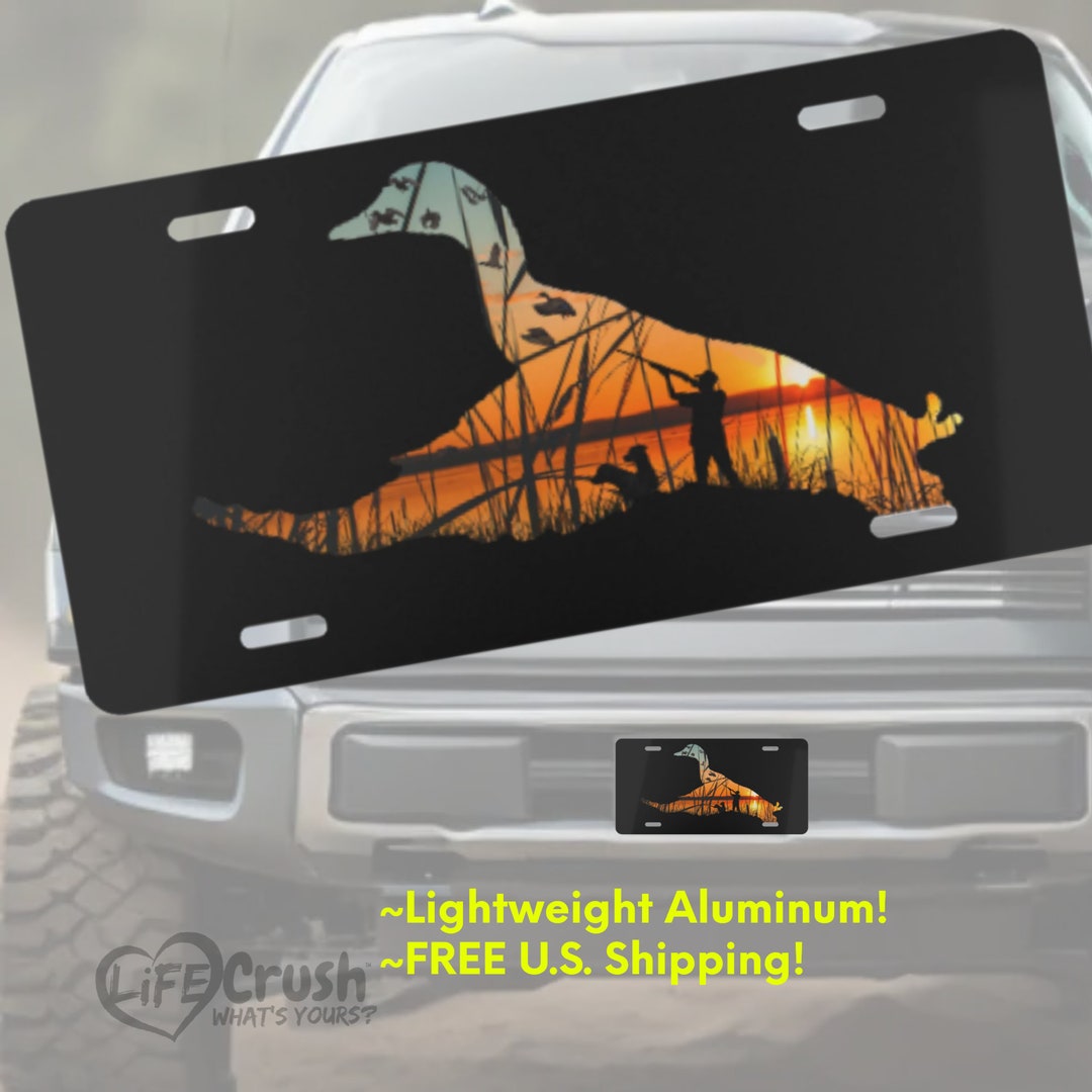 Flying Mallard License Plate, Duck Hunting License Plate, Duck Hunter ...