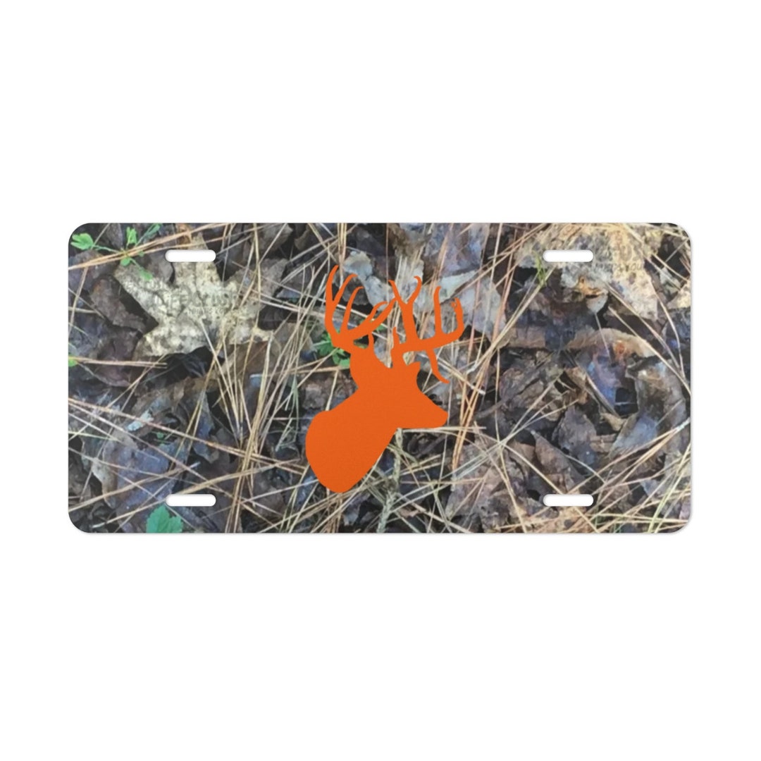 Trophy Buck Camo License Plate, Deer Hunting License Plate, Deer Hunter ...
