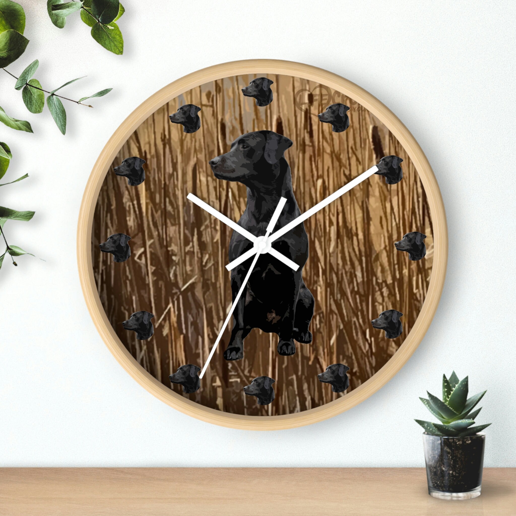 Black Labrador Wall Clock, Labrador Retriever Clock, Labrador Gifts for ...