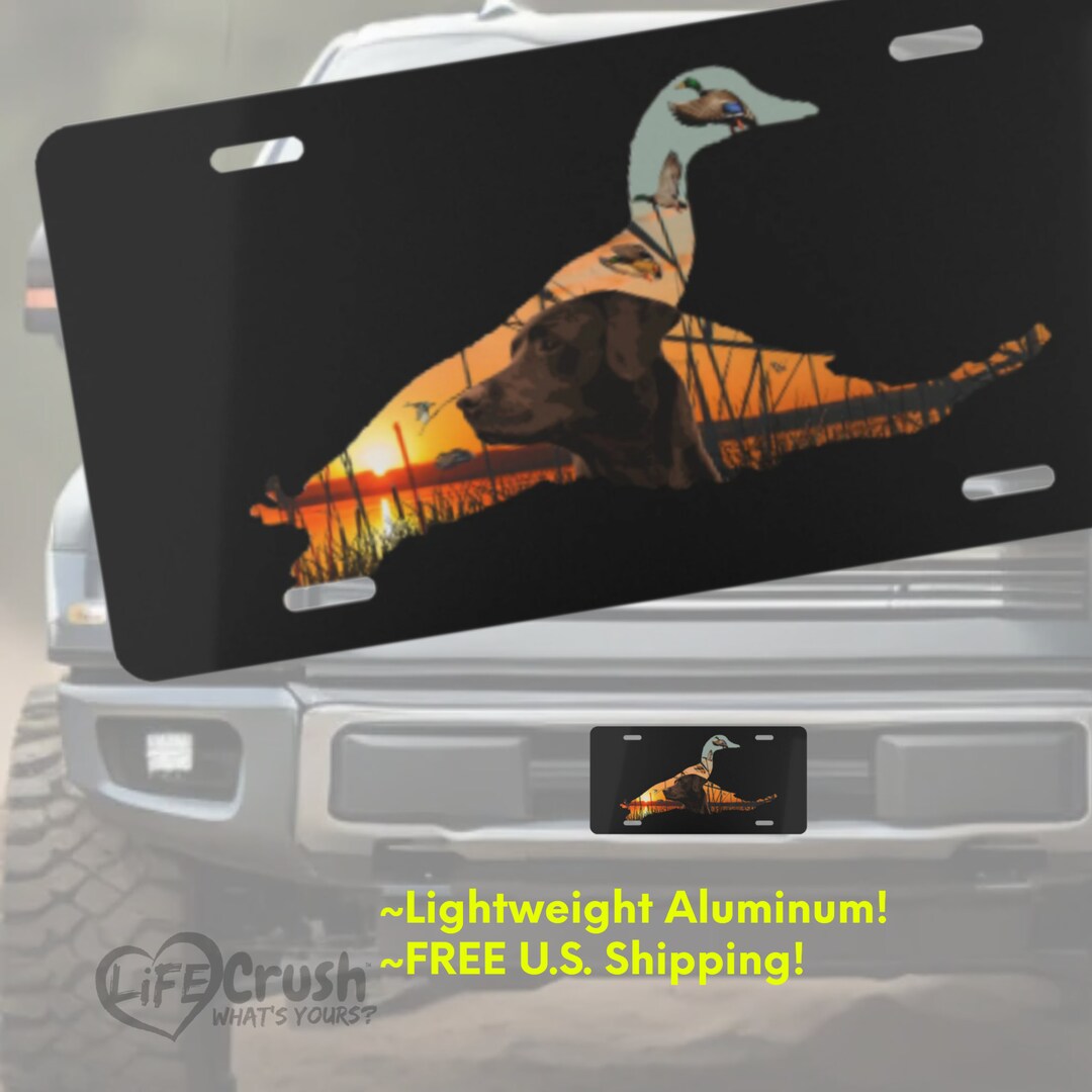 Flying Mallard License Plate, Duck Hunting License Plate, Duck Hunter ...