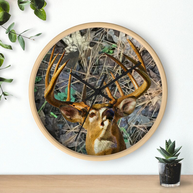 Trophy Buck Wall Clock, Deer Hunting Wall Clock, Deer Hunting Décor ...