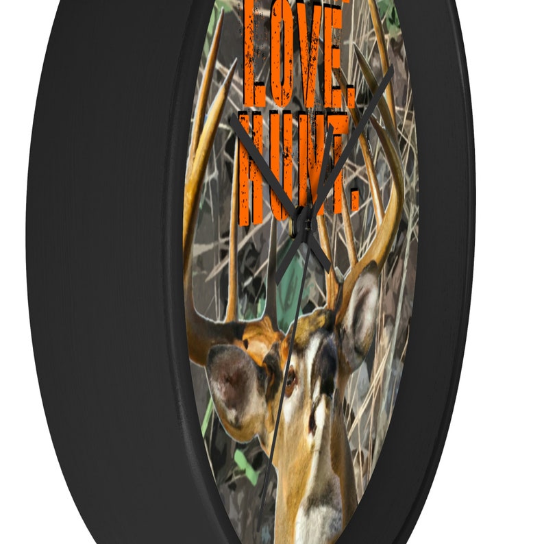 Whitetail Deer Clock for Men, Deer Hunting Clock for Dad, Deer Hunting ...