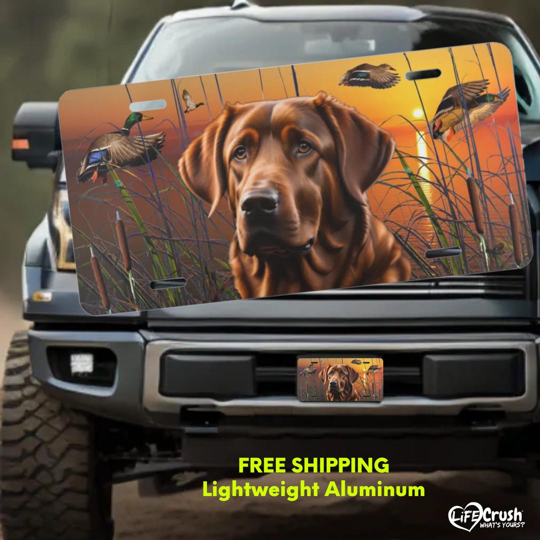 Chesapeake Bay Retriever License Plate, Duck Hunting Gifts, Retriever ...