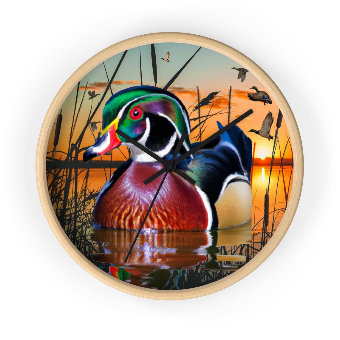 Duck Hunting Gifts for Men, Wood Duck Wall Clock, Duck Hunting Décor ...