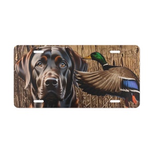 Chocolate Labrador License Plate, Duck Hunting License Plate, Duck ...