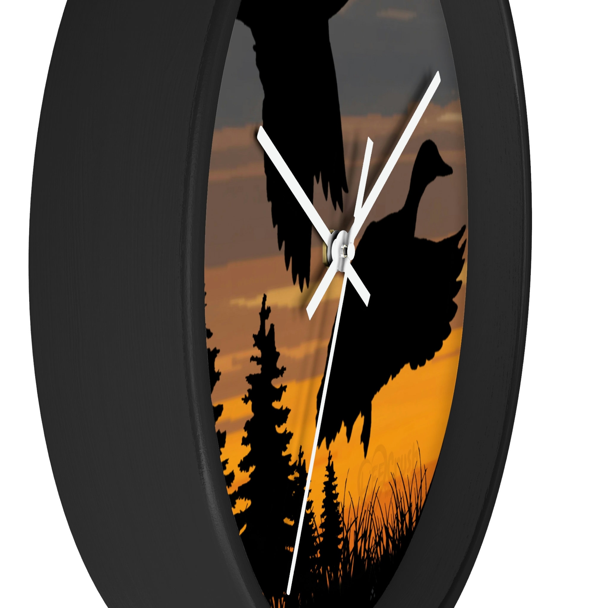 Duck Hunter Wall Clock for Dad, Duck Clock for Men, Flying Mallard Wall ...