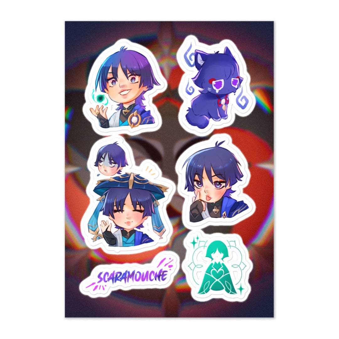 Scaramouche / Wanderer genshin Impact Sticker Sheet - Etsy UK