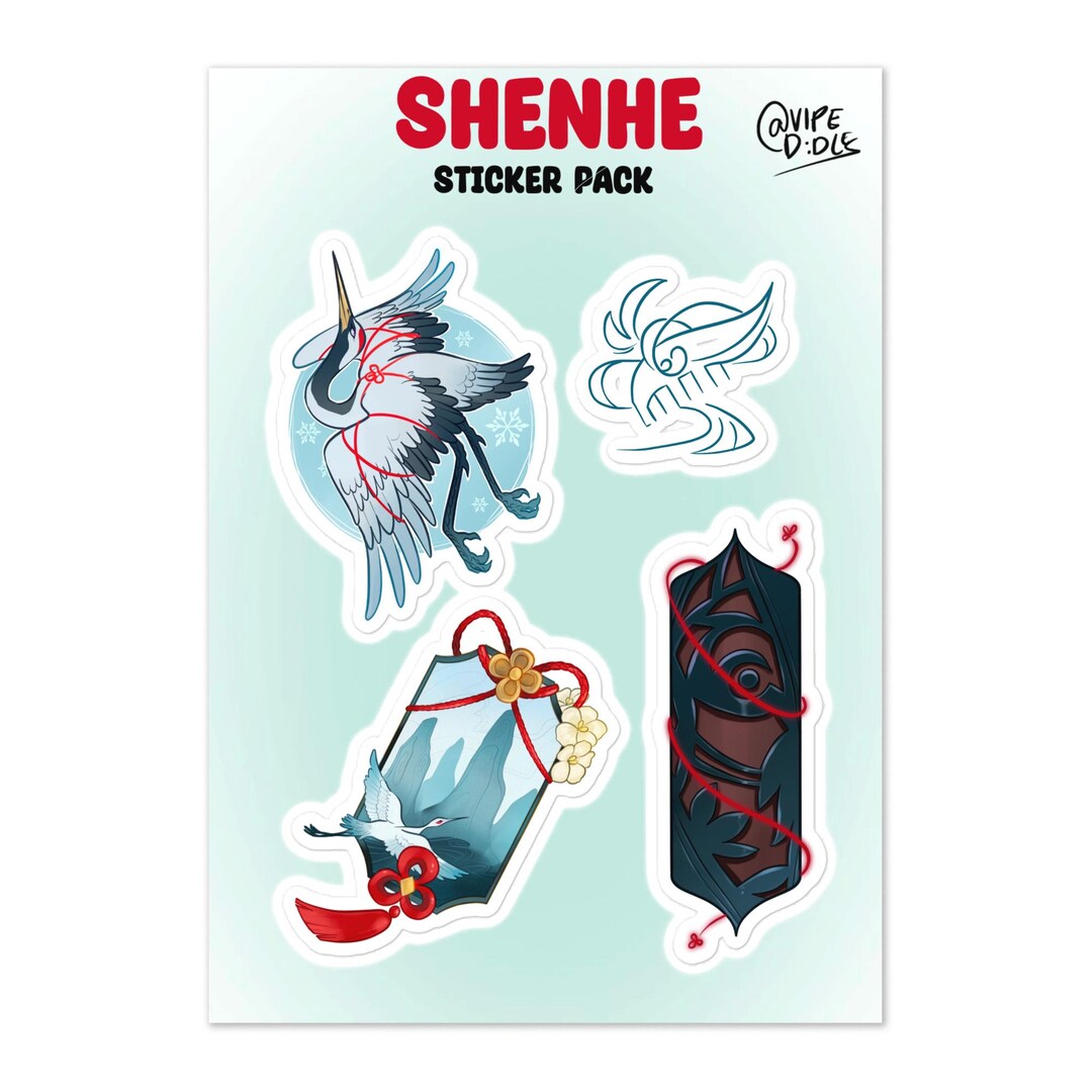 Shenhe Sticker Sheet genshin Impact - Etsy