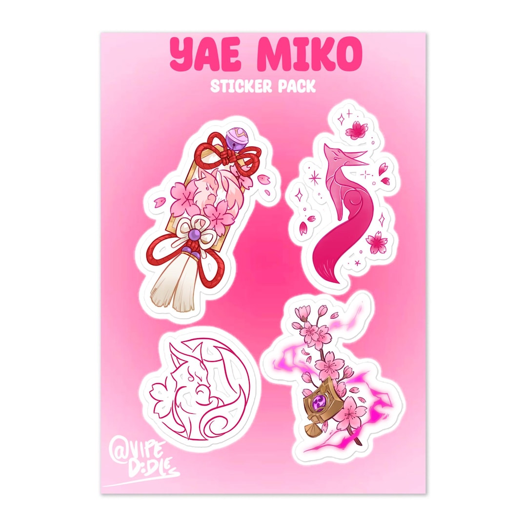 Yae Miko - Sticker Sheet (genshin Impact) - Etsy