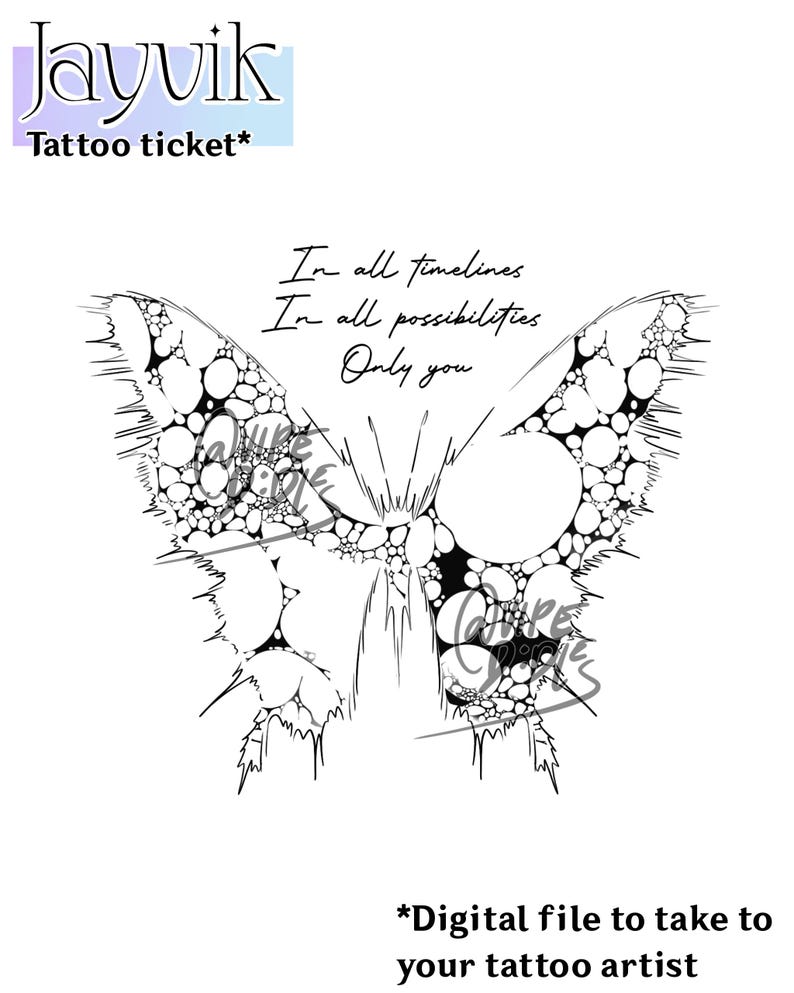 Hexcore Butterfly - Jayvik Tattoo Ticket (arcane) - Etsy