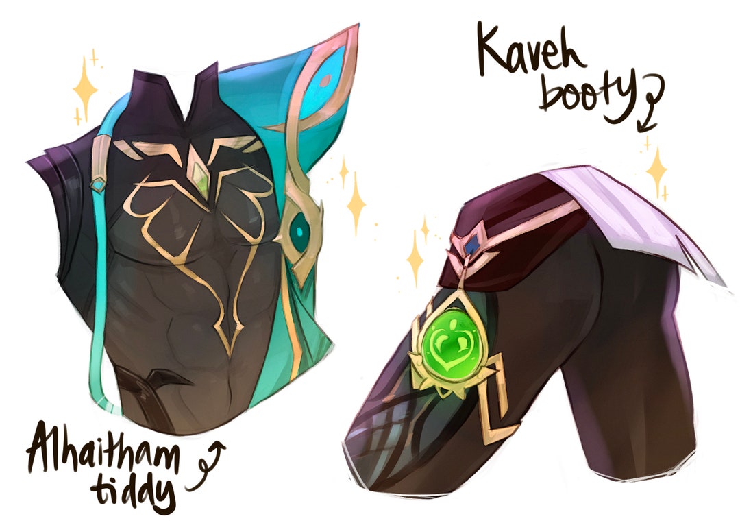 Haikaveh Tiddy and Booty Genshin Impact Stickers - Etsy