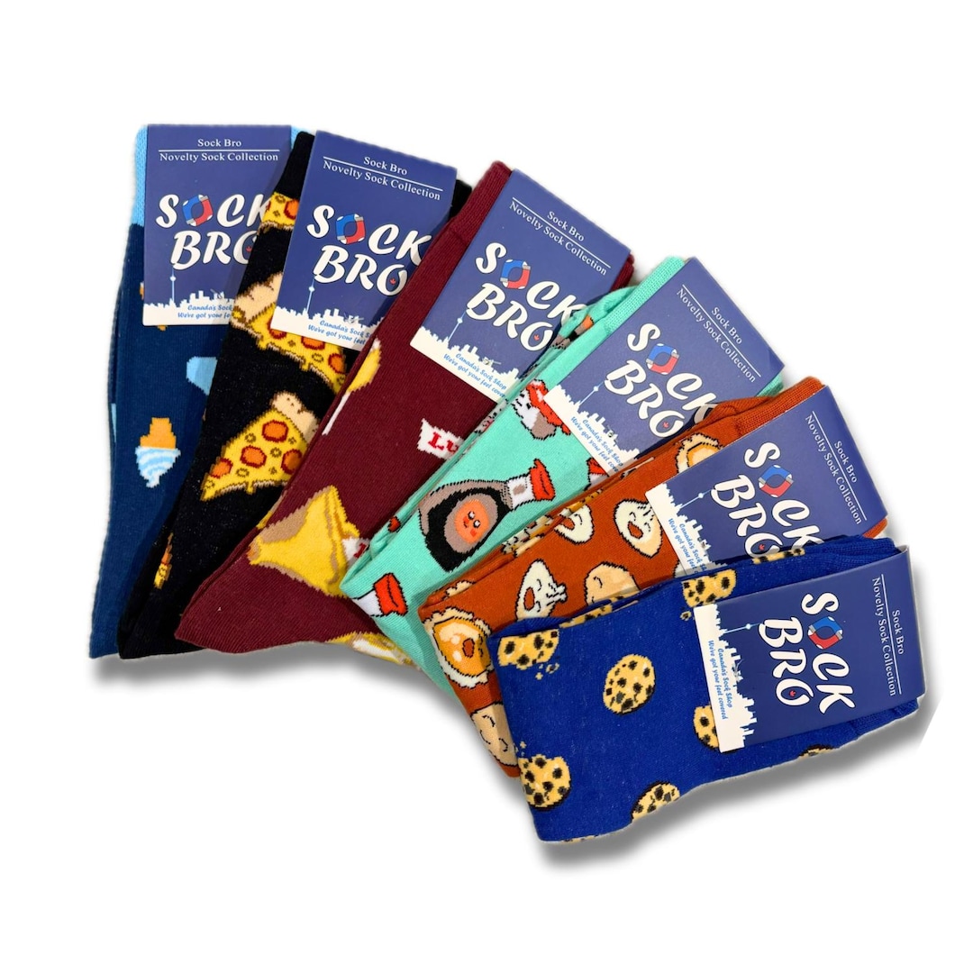 Women's Food 6 Pack Sock Bundle - Sock Bro Fun Novelty Socks - Pizza ...