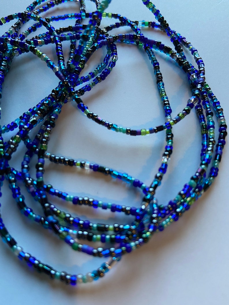 Deep Blue Sea Seed Bead Wrap Bracelet - Etsy