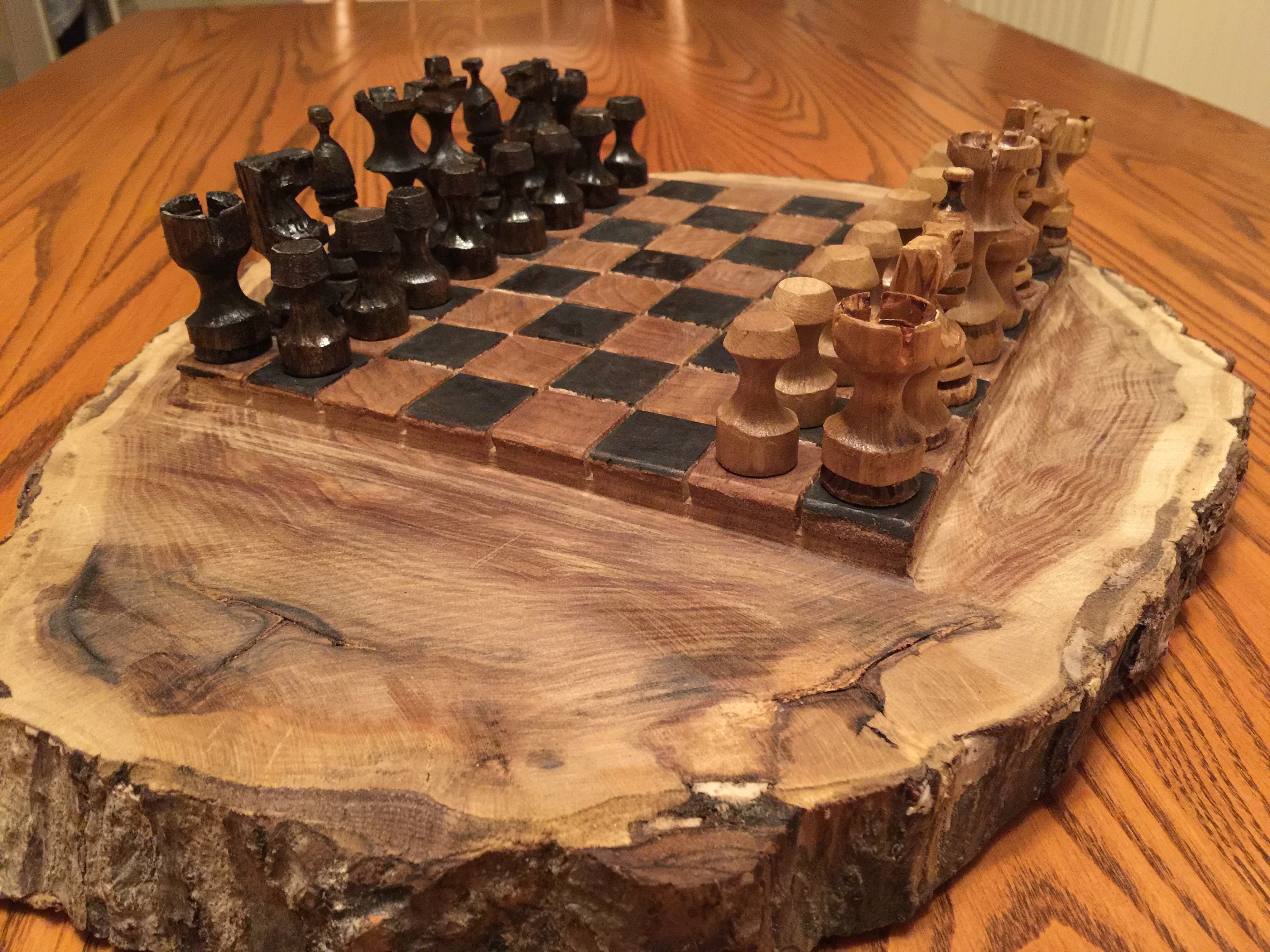Live Edge FULL CIRCLE CHESS | Etsy