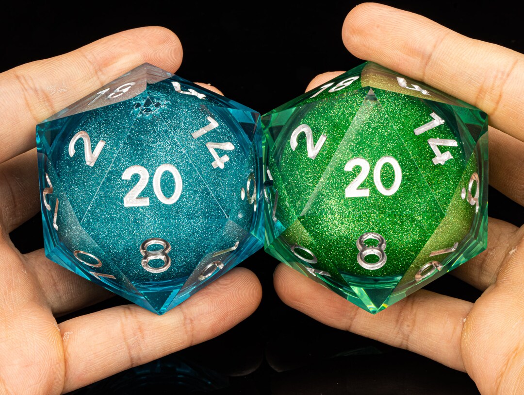 DND Dice Giant D20 Liquid Core Dice, Sharp Edge Dice, Liquid Core Dnd ...