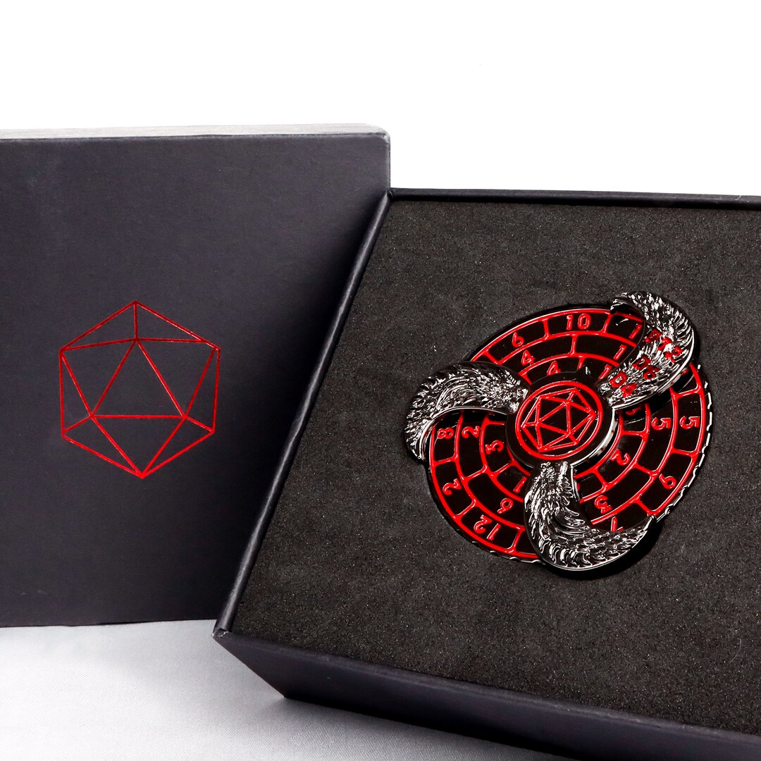 Red Metal Dragon Compass Spinner Dnd Dice, Metal Fingertip Gyro D&D ...