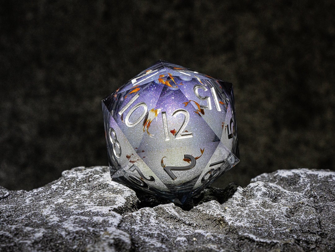 Handmade Liquid Core D&D Dice, Giant D20 Liquid Dice, Sharp Edge Liquid ...
