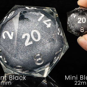 DND Dice Giant D20 Liquid Core Dice, Sharp Edge Dice, Liquid Core Dnd Dice, Huge 55mm RPG D20 ...