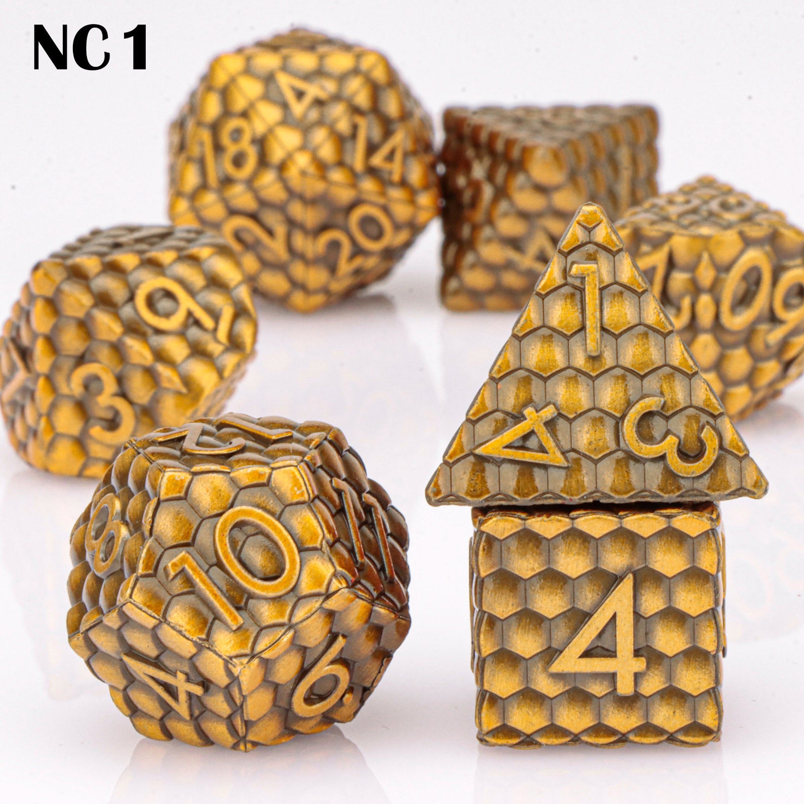 Honeycomb DND Dice Polyhedral Dice Dungeonsanddragons - Etsy