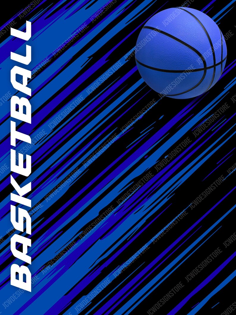 Basketball Lines Digital Background 18x24 | Sports Poster Backdrop ...