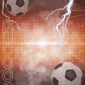 Soccer Lightning Digital Background 18x24 | Sports Poster Backdrop ...