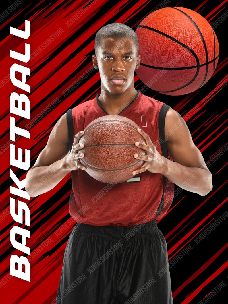 Basketball Lines Digital Background 18x24 | Sports Poster Backdrop ...