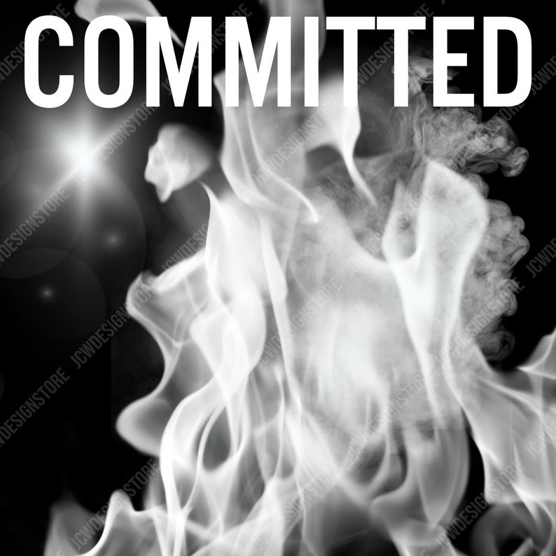 Athlete "committed" Fire Background: Sports Poster Design (digital ...