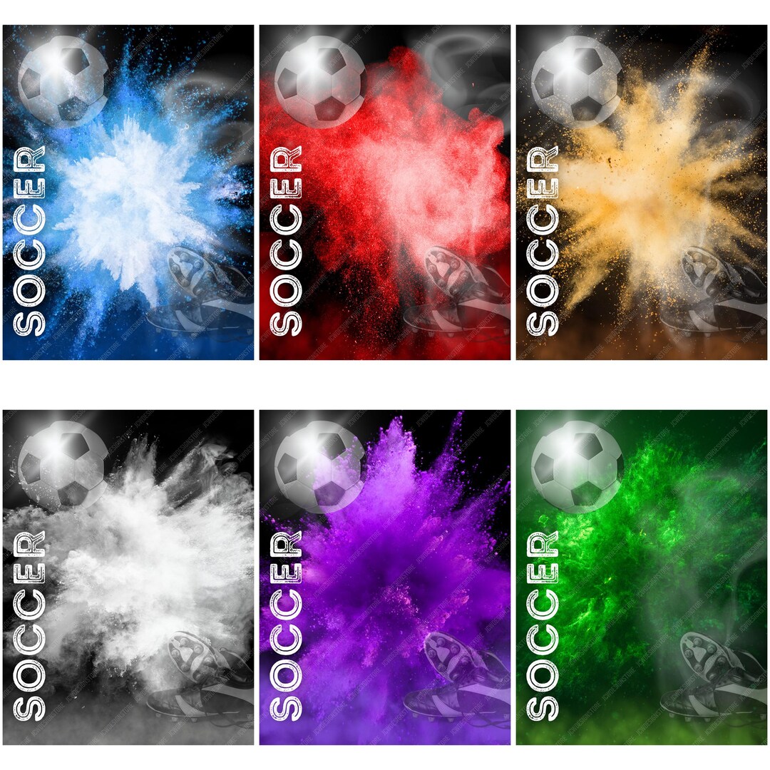 Soccer Powder Digital Background 18x24 | Sports Poster Backdrop ...