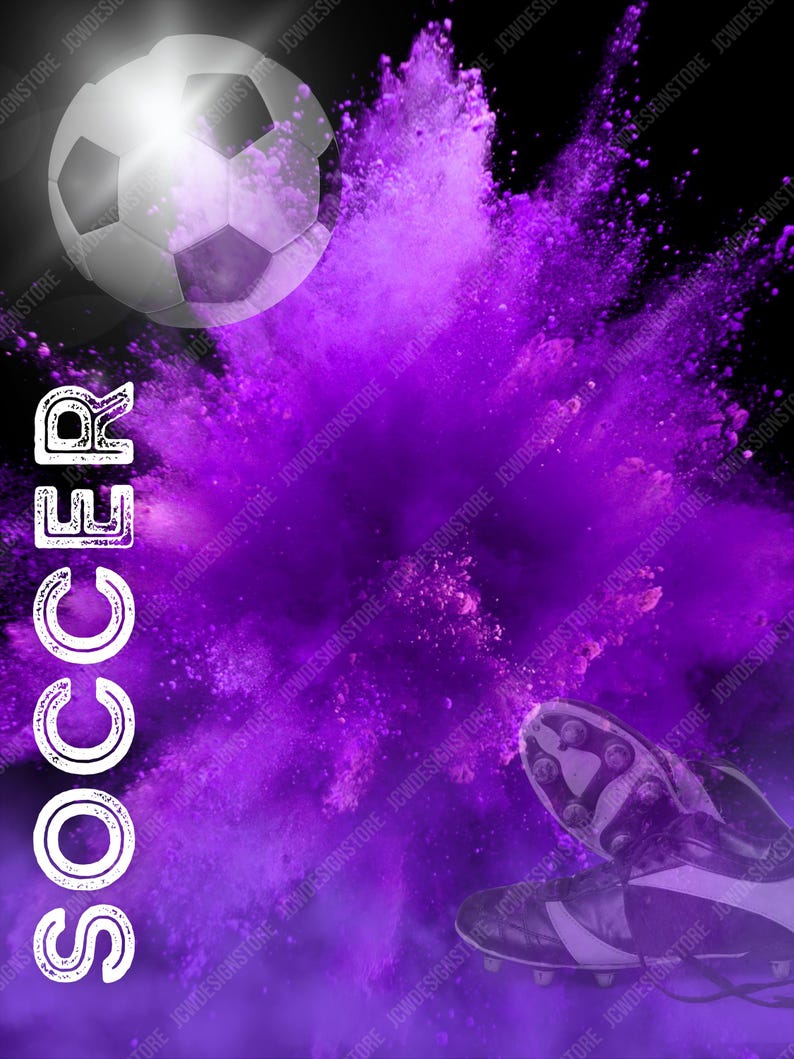 Soccer Powder Digital Background 18x24 | Sports Poster Backdrop ...