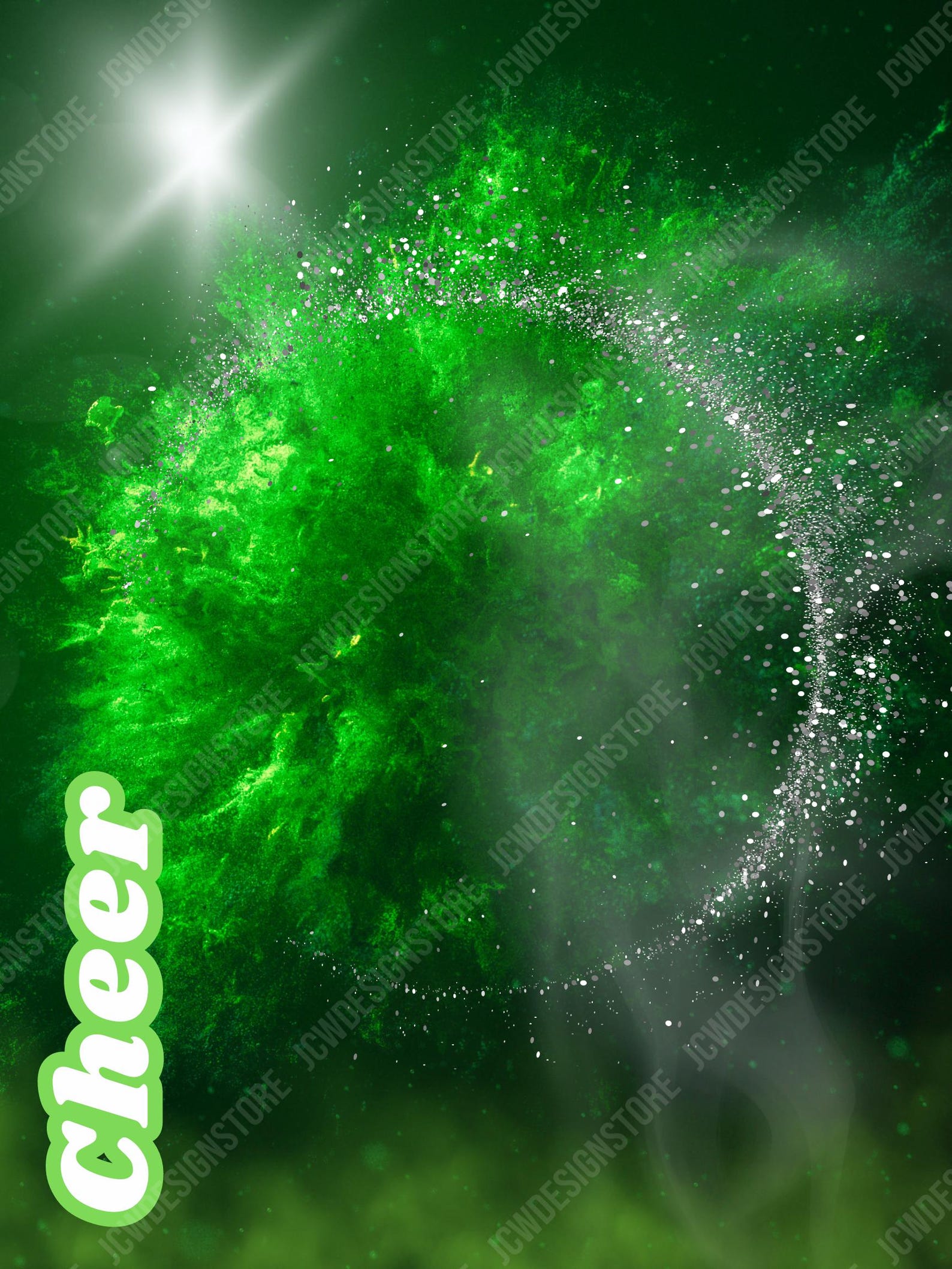 Cheer Powder Digital Background 18x24 | Sports Poster Backdrop | Senior ...