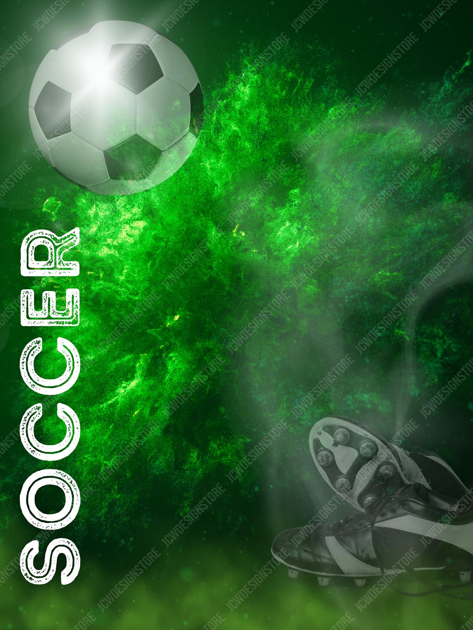 Soccer Powder Digital Background 18x24 | Sports Poster Backdrop ...