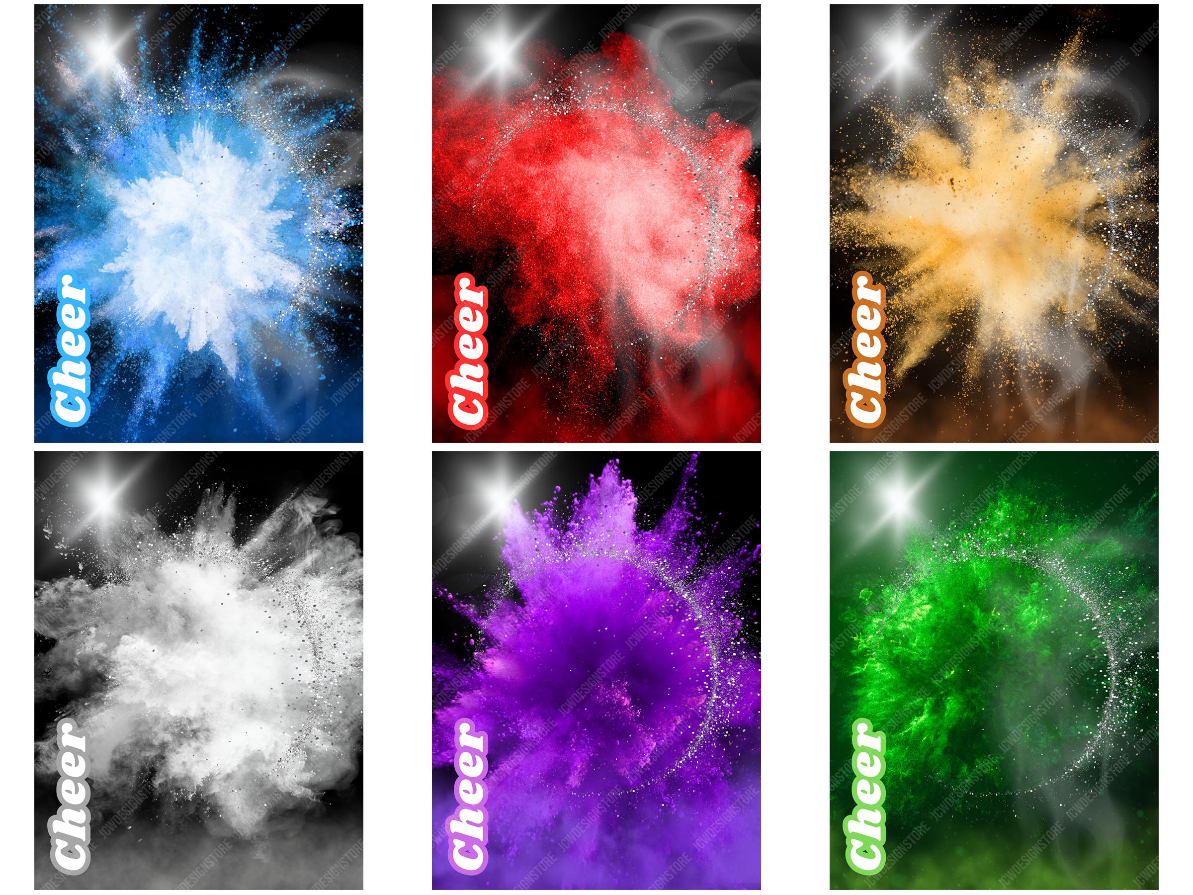 Cheer Powder Digital Background 18x24 | Sports Poster Backdrop | Senior ...