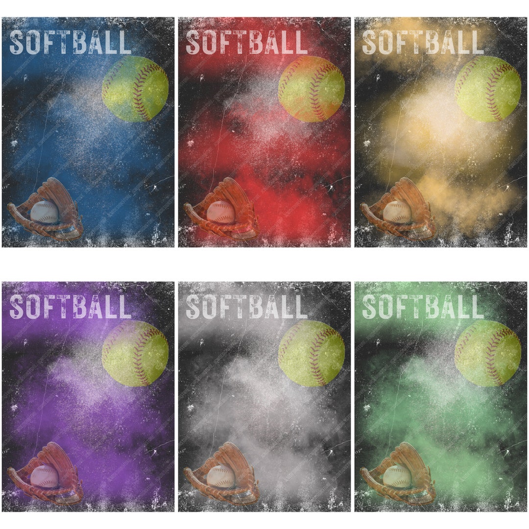 Softball Distressed Digital Backgrounds 18x24 300 DPI - Instant ...
